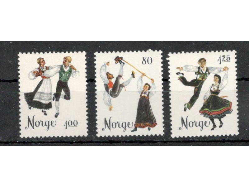 NORVESKA-MNH SERIJA- NARODNE IGRE I NOSNJE - 1976