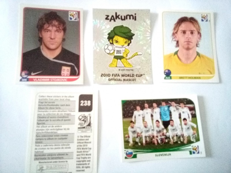 SOUTH AFRICA 2010 PANINI Sličice na komad MINT