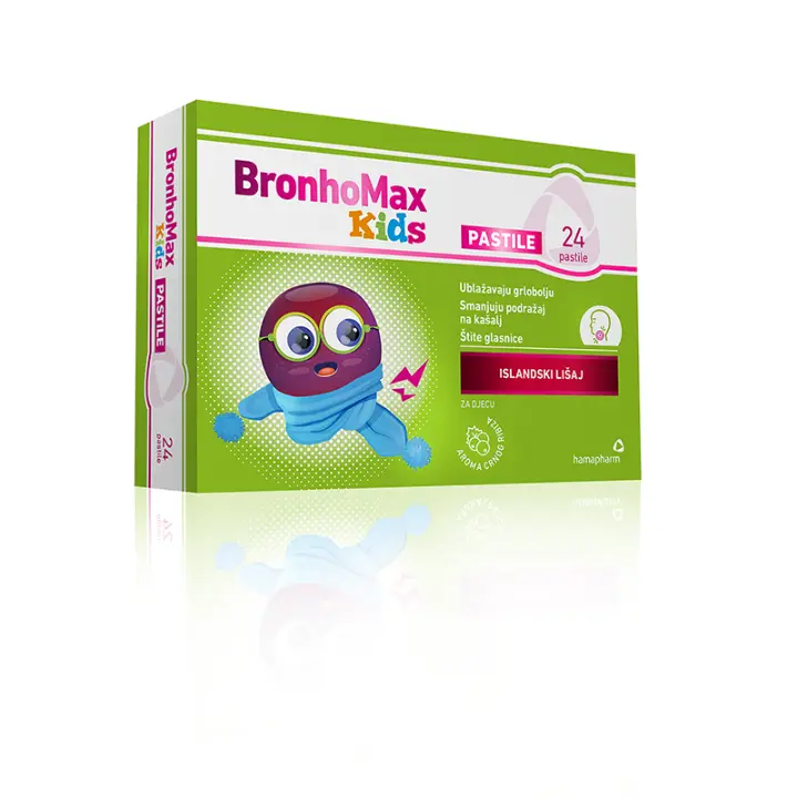 Hamapharm Pastile za grlo za decu Bronhomax, 24 komada