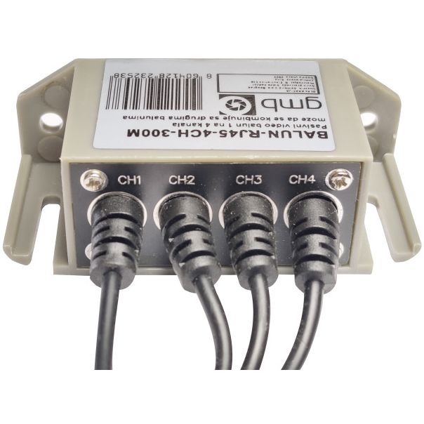 GEMBIRD BALUN RJ45-4CH-300M balun za 4 kamere (AHD/CVI/TVI) do 5MP
