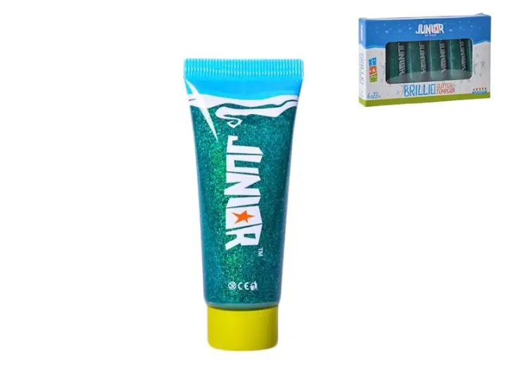 ЈUNIOR Boјa, Tempera Glitter, 22ml, Brillio glitter, 132757, Zelena