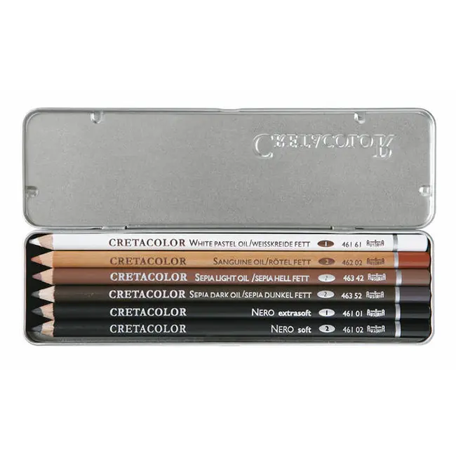 Cretacolor Set uljanih olovaka za crtanje 400 07, 6 komada