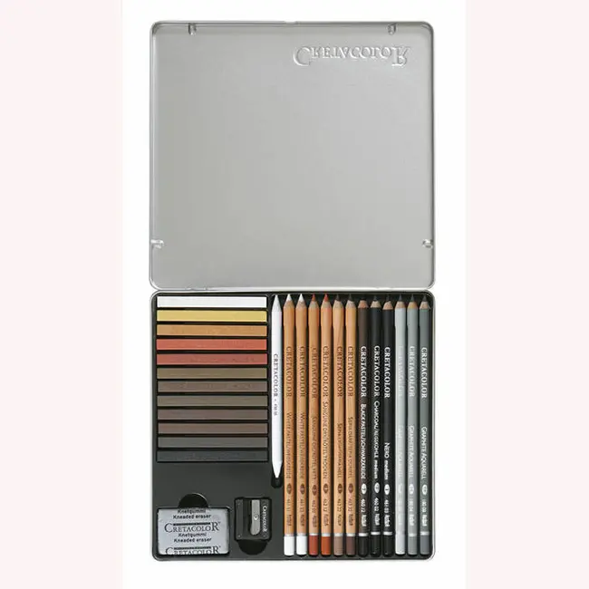 Cretacolor Set olovaka i kredi za crtanje Creativo box 400 31, 27 komada