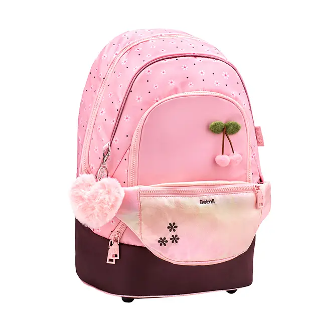 Belmil Školski ranac za devojčice Chery Chic 338-84/P, 2u1, Roze