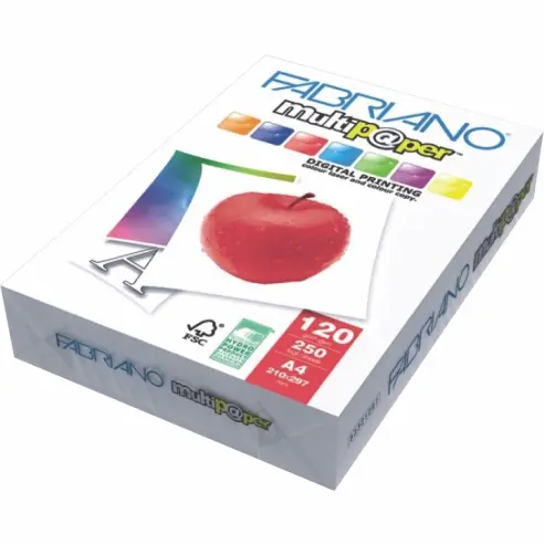 FABRIANO papir, A4, 120G, 1/250, 53321297, Fabriano, višestruki, beli