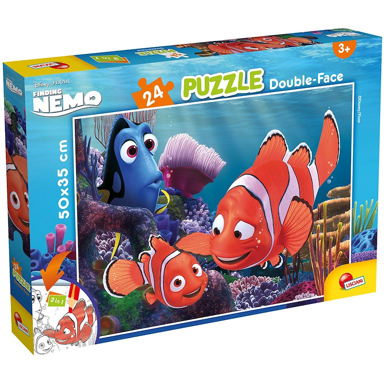 Slagalica Lisciani 24pcs Disney Nemo složi i oboji 86481