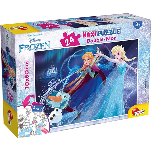 Slagalica Lisciani 24pcs Maxi Frozen 2u1 složi i oboji 74075