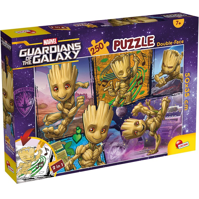 Slagalica Lisciani 250pcs Guardians of the Galaxy 2u1 složi I oboji 109623