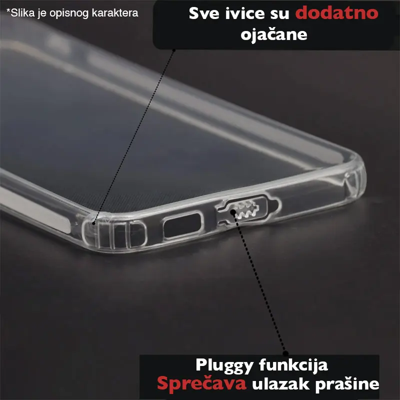 Maska za Samsung S24 transparent Skin Silikon with pluggy
