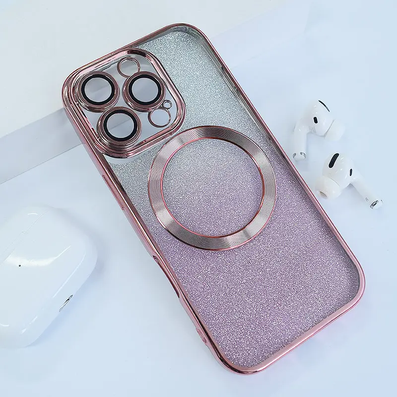 Maska za iPhone 16 Pro Max Mag Case Electroplated roze