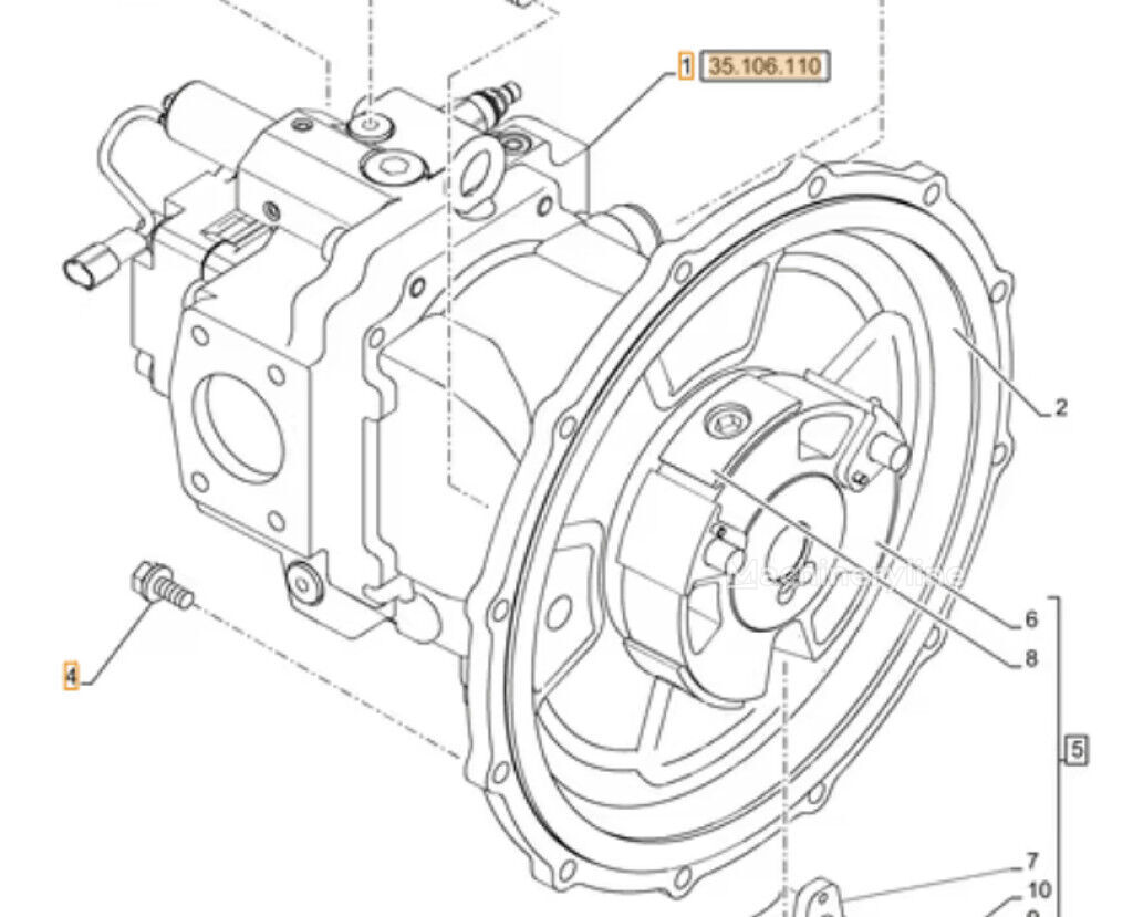 Case KAJ18811 hidraulična pumpa za Case CX75SR bagera