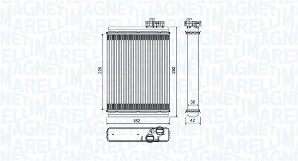 Mali hladnjak, grejanje kabine MAGNETI MARELLI 350218471000