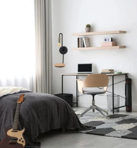 Bipi Zidna Lampa sa Prekidačem Crno Zlatna 1x40W E14 ( 15150 )