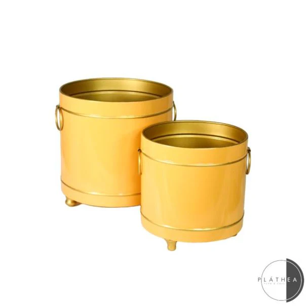 Set od dve metalne obloge za saksije