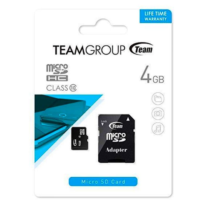 MicroSD Teamgroup (+ SD adapter) 4GB klasa 10
