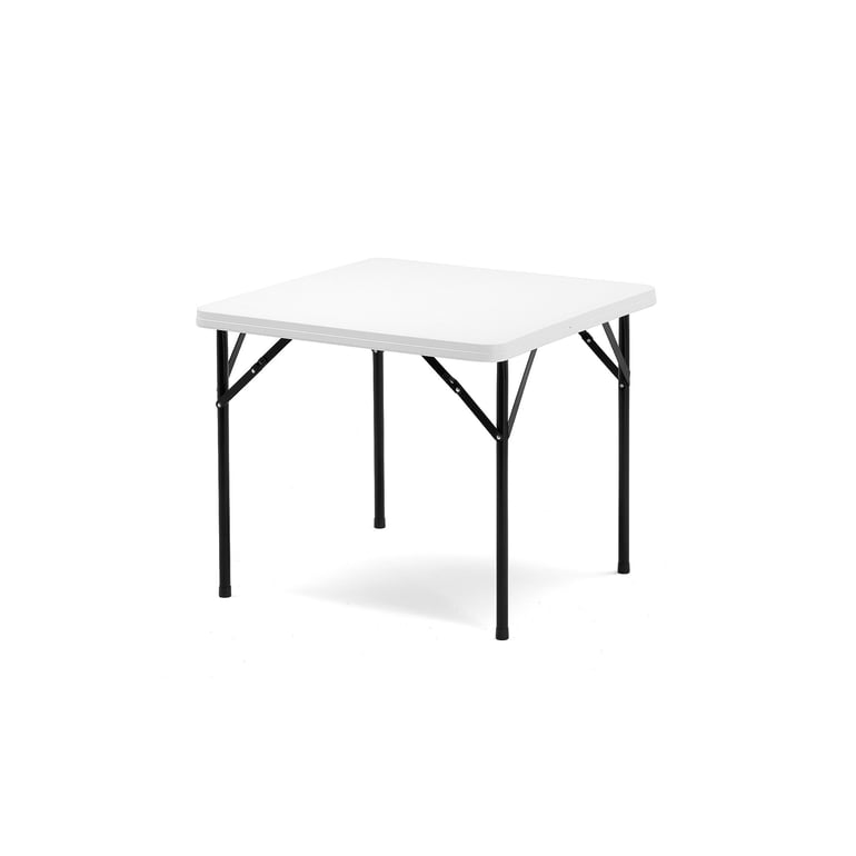 Plastični sklopivi sto sa crnim nogama: D 860 x Š 860 mm