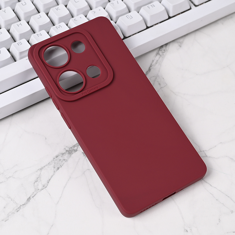 Futrola Silikon Pro Camera za Xiaomi Redmi Note 14s bordo
