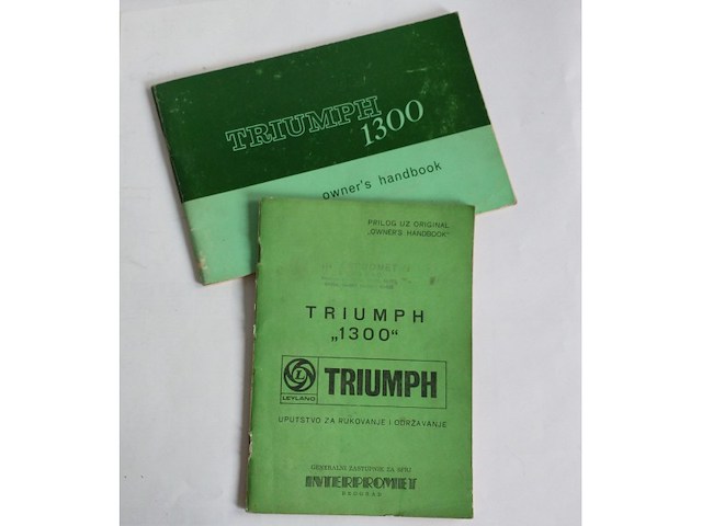 uputstvo TRIUMPH 1300 Leyland 1968. Yugoslavia Printed