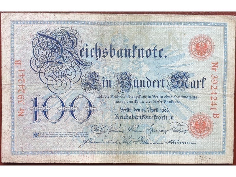 Nemacka 100 maraka 1903