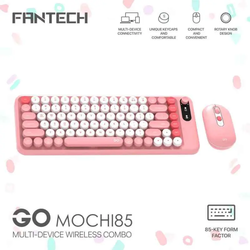 Combo mis tastatura Bežični Fantech WK-898 GO mochi85 pink