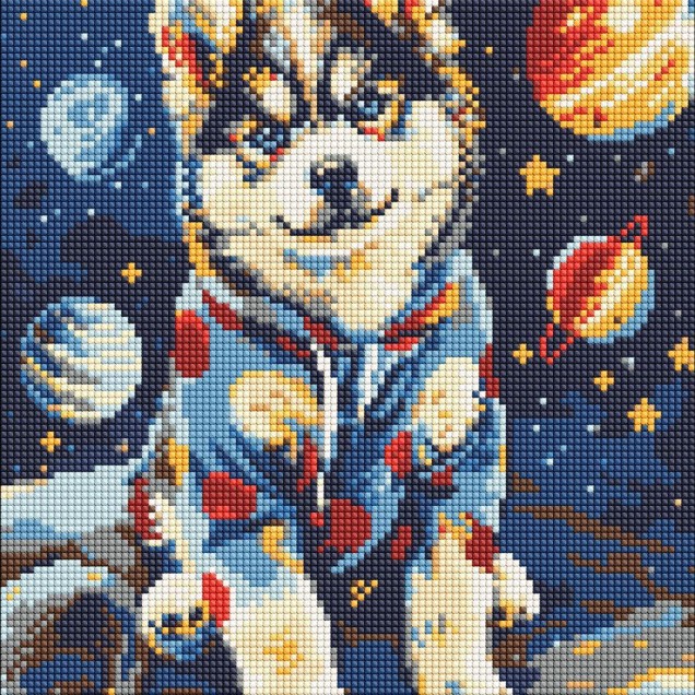 Diamond Mosaic Haski u Svemiru 30x40cm