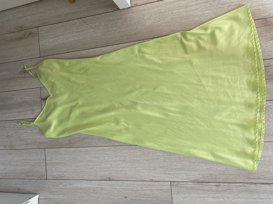 Bershka lime slip haljina