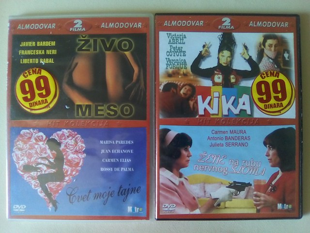 Pedro Almodovar, četiri filma (2xDVD)