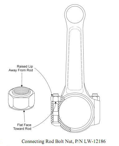 Lycoming - LW-12186 - Connecting Rod Bolt Nut