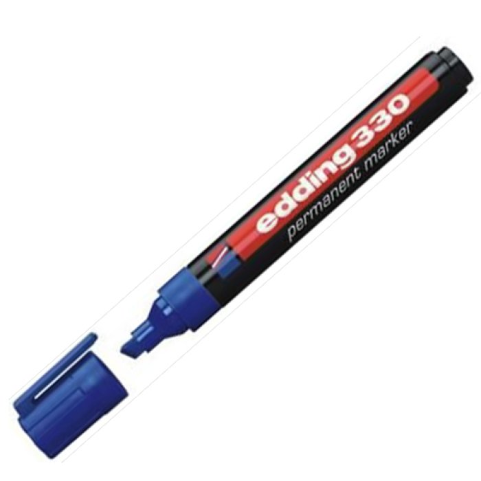 Marker permanentni Edding E-300, kosi vrh, plavi