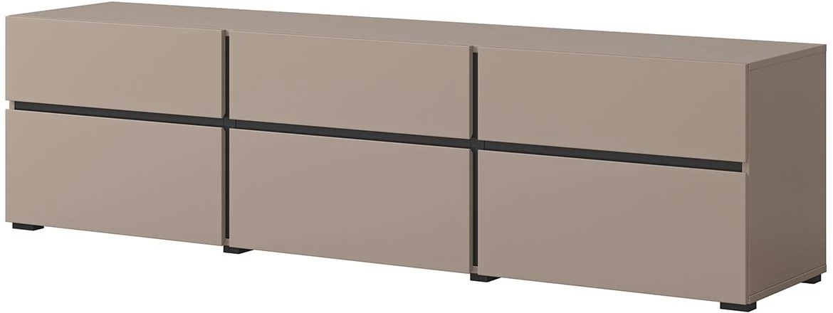 Cross 3k3s TV komoda 3vrata+3fioke180x40x48 cappucino/crna