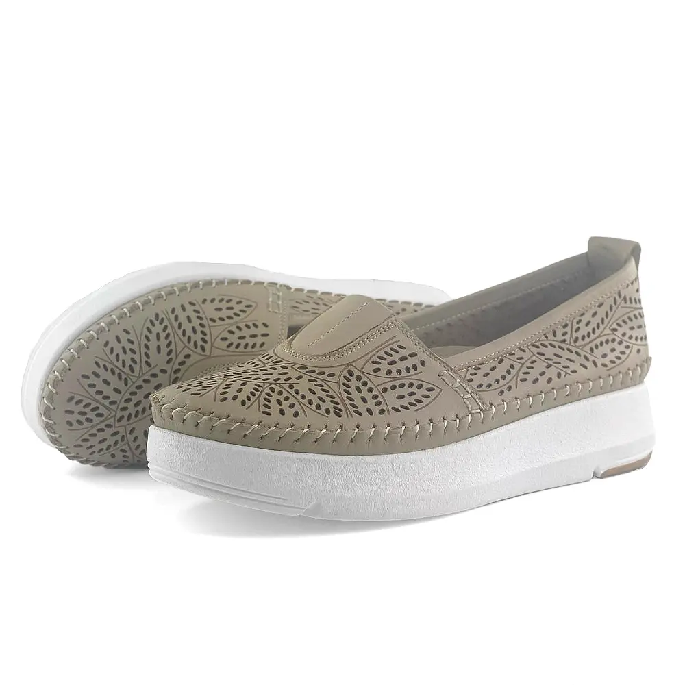 Mona Shoes Ženske mokasine, Kožne, Bež