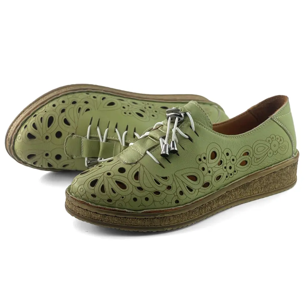 Mona Shoes Ženske patike, Kožne, Maslinaste