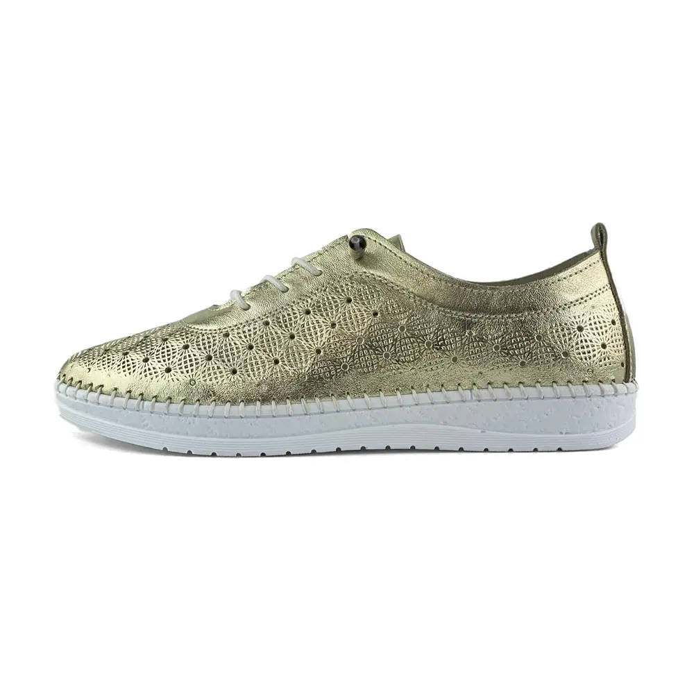Mona Shoes Ženske patike, Kožne, Zlatne boje