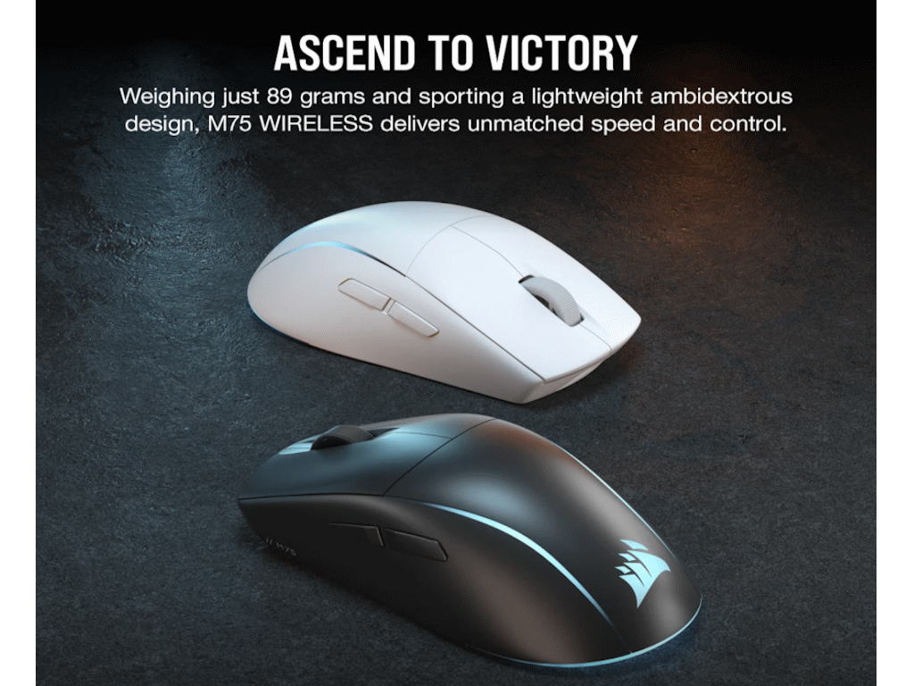 Miš CORSAIR M75 bežicni/CH-931D010-EU/RGB/gaming/crna