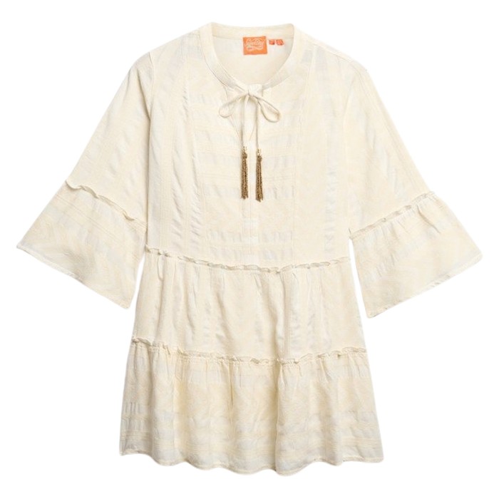 Superdry Ibiza Ls Tiered Mini haljina
