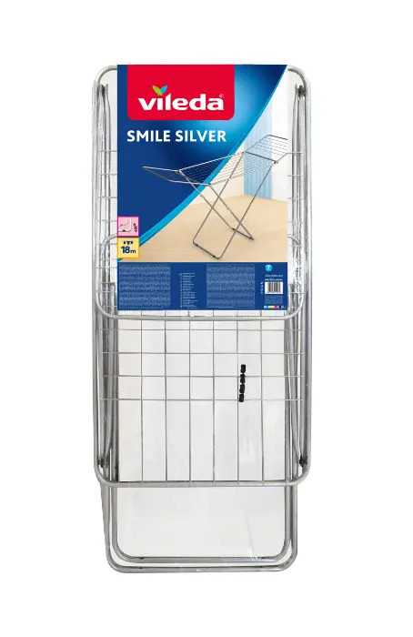 Vileda Žica za sušenje veša Smile Poff, Srebrne boje