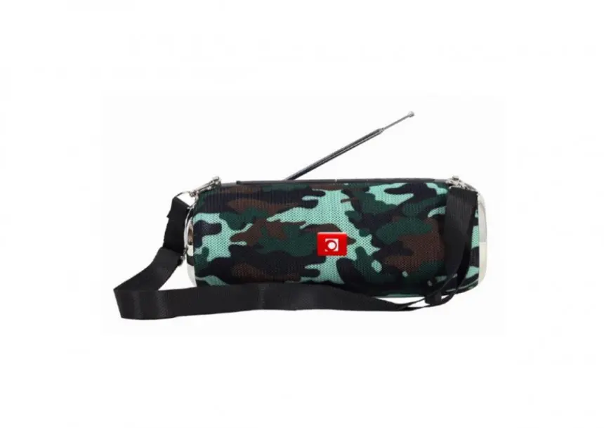 SPK-BT-17-CM Gembird Portable Bluetooth speaker +handsfree 2x5W, FM, USB, SD, AUX + antena camo
