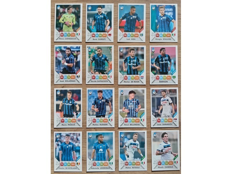 2024-25 UCL ATALANTA 16 kartica - Kompletan lot