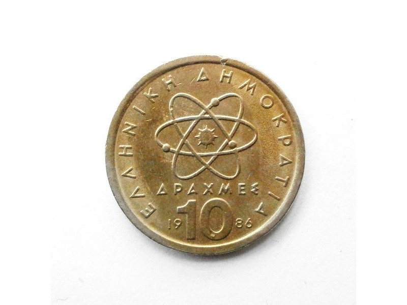 Grčka 10 drahmi 1986