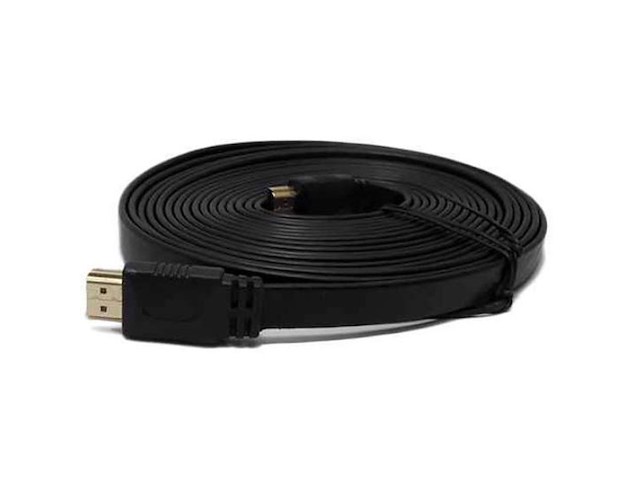 HDMI kabal na HDMI 5m FLAT crni