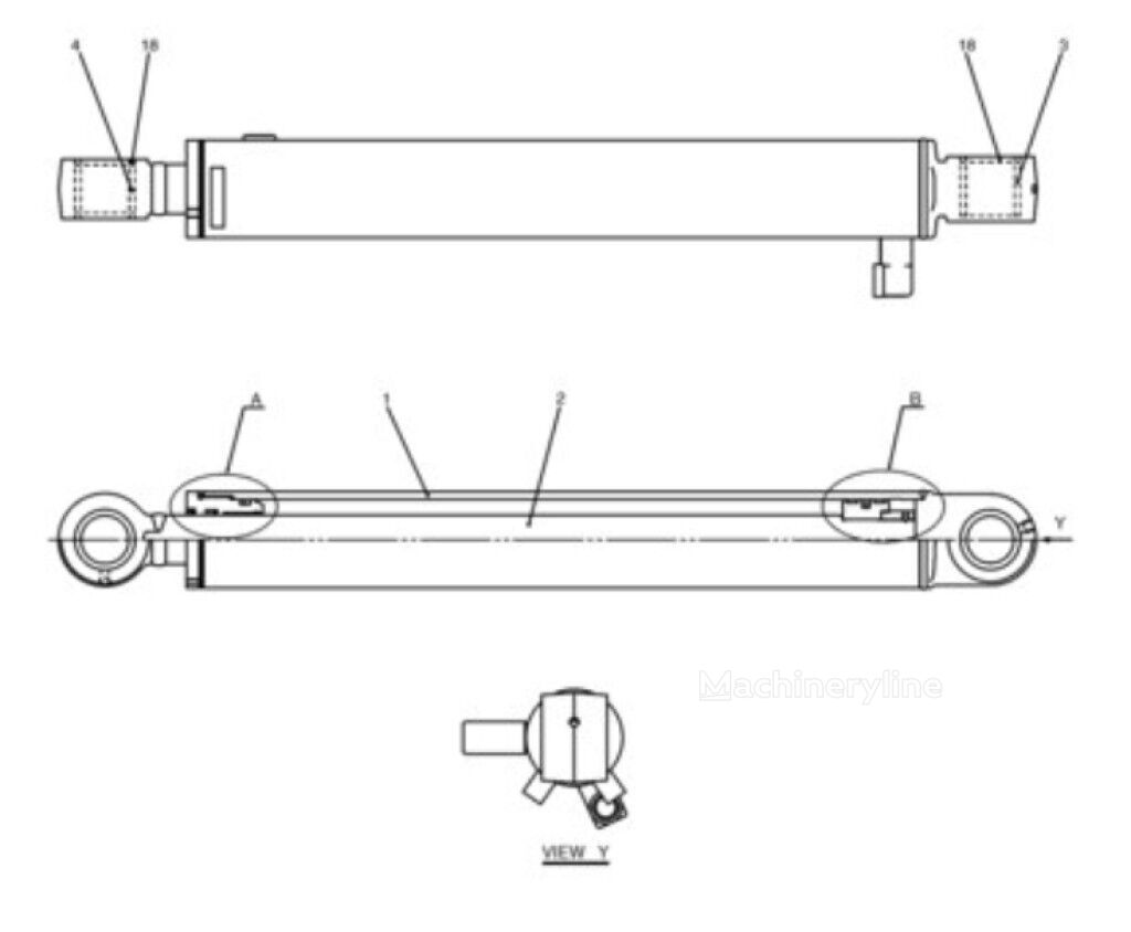 Case PY01V00070F1 hidraulični cilindar za Case CX50B mini bagera