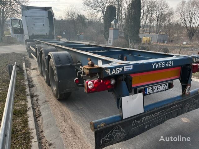 LAG ADR, płaska, super stan, lekka poluprikolica za prevoz kontejnera