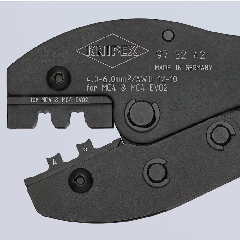 Knipex – PreciForce klešta za krimpovanje MC4 i MC4 EVO 2 konektora za solarne panele – 97 52 42