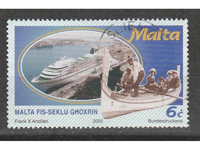 Malta - 2000 - (water taxi) and Cruise Liner