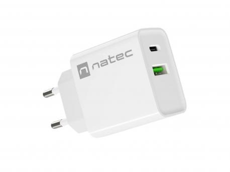 NATEC Ribera NUC-2061 USB-A+USB-C punjač