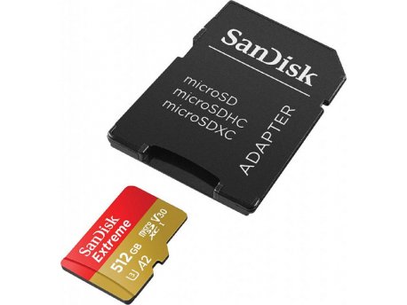 SANDISK 512GB Extreme, SDSQXAV-512G-GN6MA + adapter