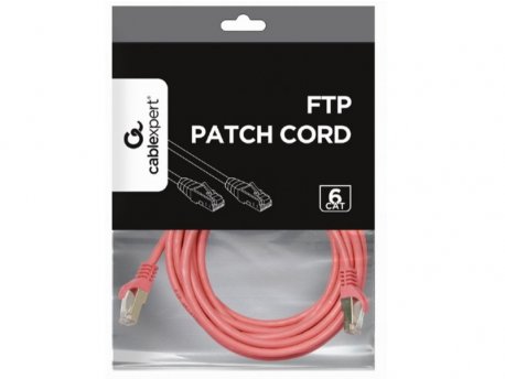 GEMBIRD PP6-3M/RO Mrezni kabl,CAT6 FTP Patch cord 3m pink