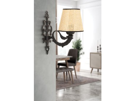OPVIQ Zidna lampa Lily Coral Natural Black