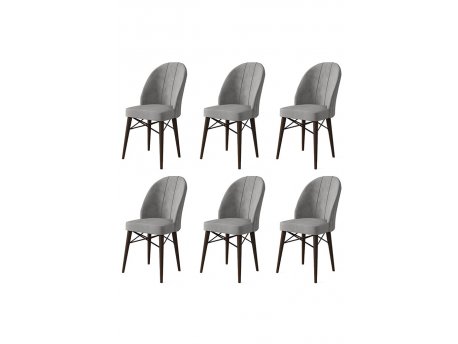 HANAH HOME Set 6 stolica Ritim Grey Brown