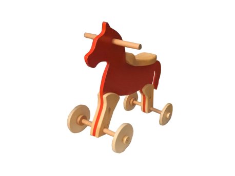 HANAH HOME Drvena igračka Horse with Wheels